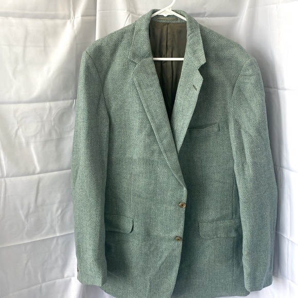 magee | Suits & Blazers | Magee Vintage Green Herringbone Wool Tweed ...